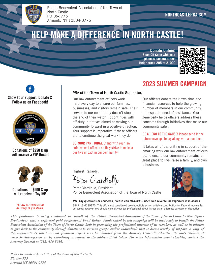 Police Benevolent Association of the Town of North Castle - Donate Now!